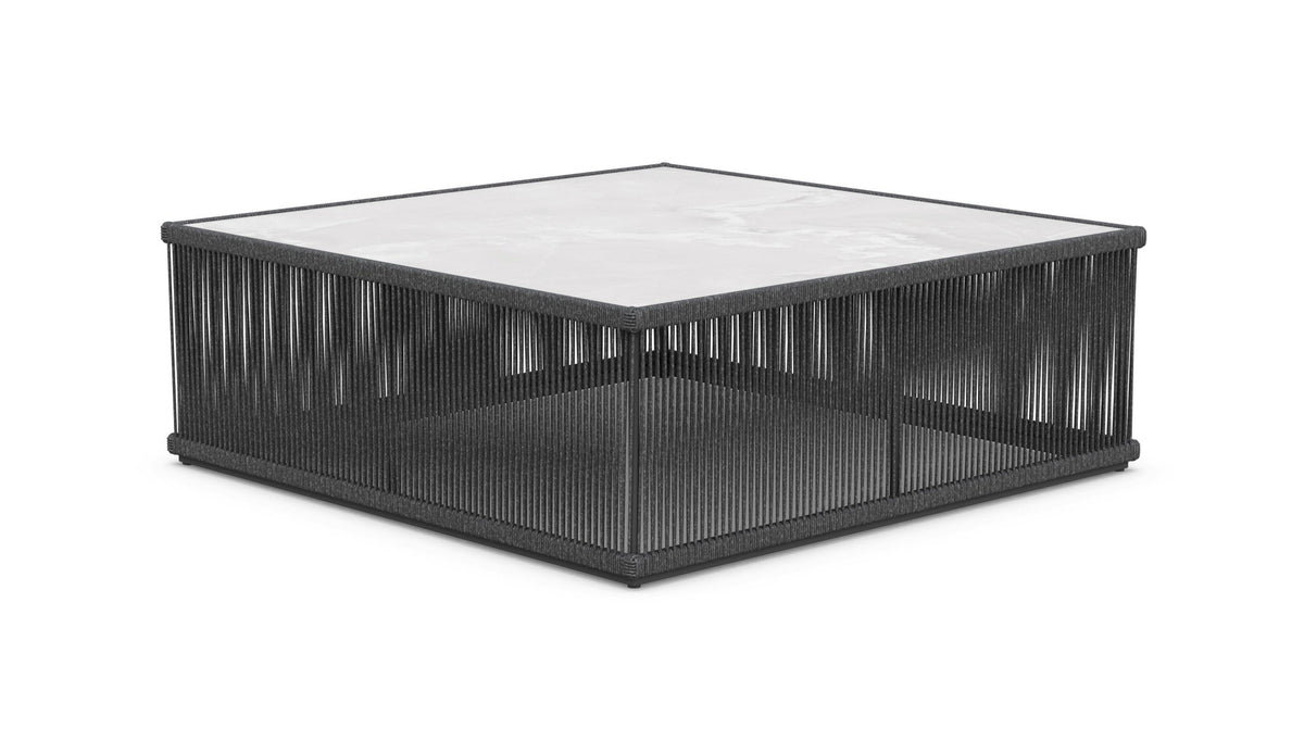 Malta Square Coffee Table Pebble - Helena Dekton Top – Azzurro Living